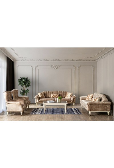 Weltew Home Nirvana Koltuk Takımı 3+3+1+1 (Vizon) Weltew Home Nirvana Koltuk Takımı 3+3+1+1 (Vizon)