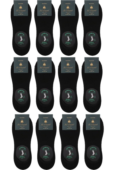 La Pescara La'pescara Ultra Lüks 12'li Siyah Bambu Erkek Soket Çorap Set CRP163