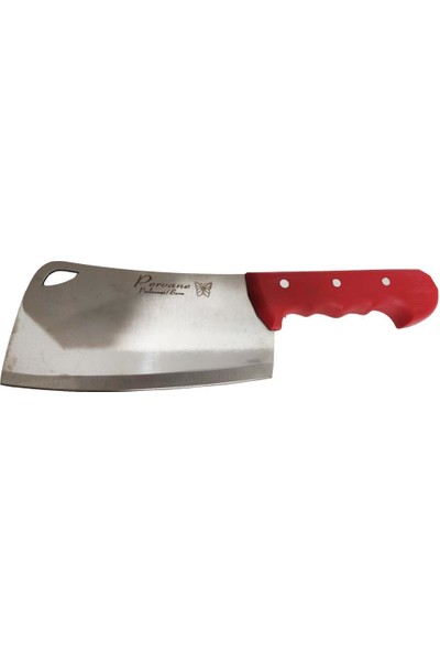 Pervane Bursa El Yapımı Paslanmaz Çelik Kırmızı Sap Satır