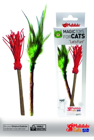 Matatabi Cats Tüylü Çubuk+Süpürge Kedi Oyuncagı 2'li 18 cm Matatabi Cats Tüylü Çubuk+Süpürge Kedi Oyuncagı 2'li 18 cm