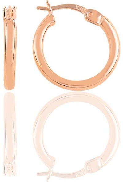 Söğütlü Silver Gümüş Rose 16 mm Şarnel Halka Küpe