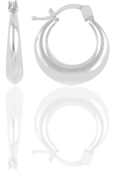 Söğütlü Silver Gümüş Rodyumlu Sade Gümüş Şarnel Küpe Söğütlü Silver Gümüş Rodyumlu Sade Gümüş Şarnel Küpe
