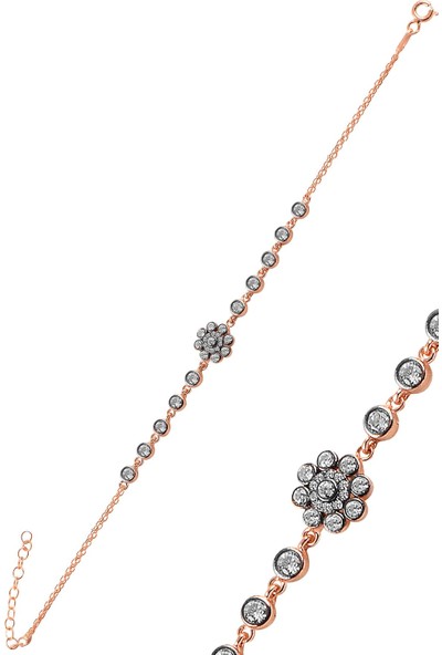 Söğütlü Silver Gümüş Rose Zirkon Taşlı Elmas Montürlü Bileklik. Söğütlü Silver Gümüş Rose Zirkon Taşlı Elmas Montürlü Bileklik.