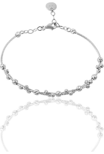 Söğütlü Silver Gümüş Rodyumlu Dorica Toplu Bilezik