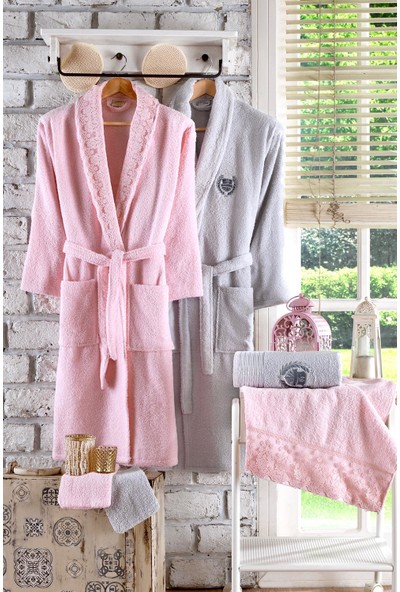 Güvenal Inci 10 Parça Çeyizlik Bornoz Seti Güpürlü Nakışlı Güvenal Inci 10 Parça Çeyizlik Bornoz Seti Güpürlü Nakışlı