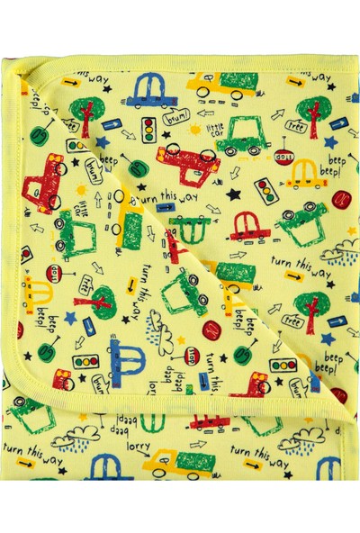 Civil Baby Erkek Bebek Çift Kat Battaniye 80X90 cm Sarı