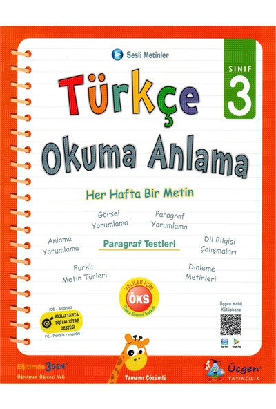 Üçgen Yayıncılık 3. Sınıf Türkçe Okuma Anlama Kitabı Üçgen Yayıncılık 3. Sınıf Türkçe Okuma Anlama Kitabı