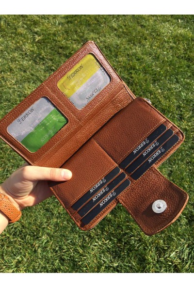 Derkon Hakiki Deri Çok Amaçlı Kadın Cüzdanı