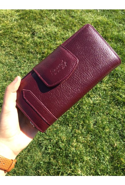 Derkon Hakiki Deri Çok Amaçlı Kadın Cüzdanı