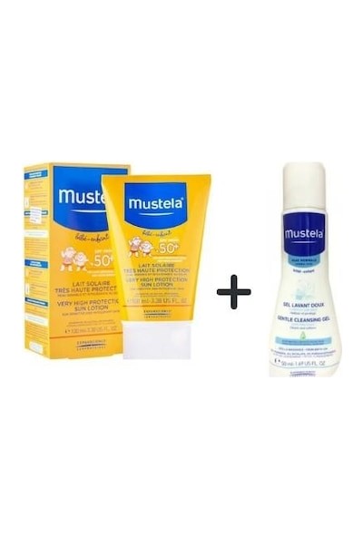 Mustela Güneş Losyonu SPF50 100 ml + Mustela Hydra Bebe 50 ml Mustela Güneş Losyonu SPF50 100 ml + Mustela Hydra Bebe 50 ml