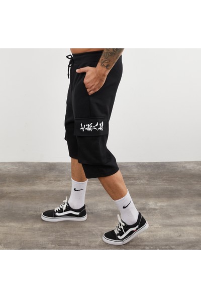 Shop Keepeers Kargo Cepli Siyah Kapri Şort SB-7402-201