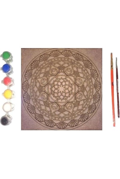 By Yada Mandala Desen-31 Ahşap Boyama Seti By Yada Mandala Desen-31 Ahşap Boyama Seti