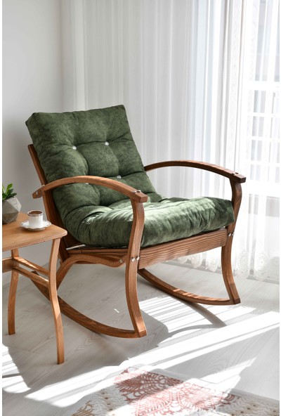 Makbulce Elif Ahşap Sallanan Koltuk-Berjer Makbulce Elif Ahşap Sallanan Koltuk-Berjer