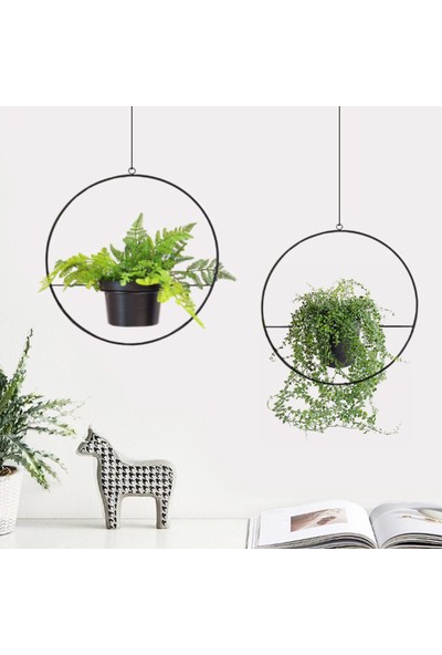 Homing Modern Tasarım Askılı Çiçeklik Saksılık 2' Li Set Seh-4560
