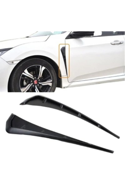 FTH GARAGE Çamurluk Üstü Dik Vent Piano Black