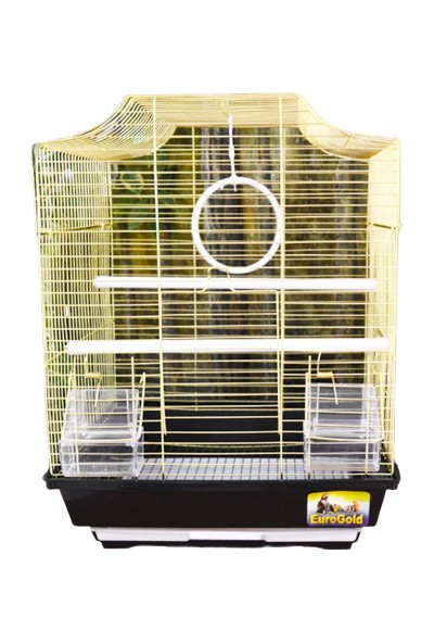EuroGold Kafes 34,5X28X45,5 Kafes Pirinç Yayvan Tepe Düz Çatı