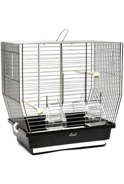 Cemil 3 Kapılı 2 Önden Yemlikli Krom Muhabbet Kafesi