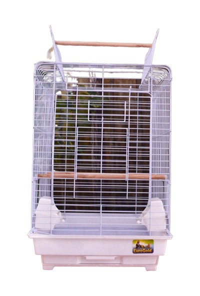 EuroGold Papağan Kafesi Açılır Çatılı Beyaz 40,5X40,5X59,5 cm EuroGold Papağan Kafesi Açılır Çatılı Beyaz 40,5X40,5X59,5 cm