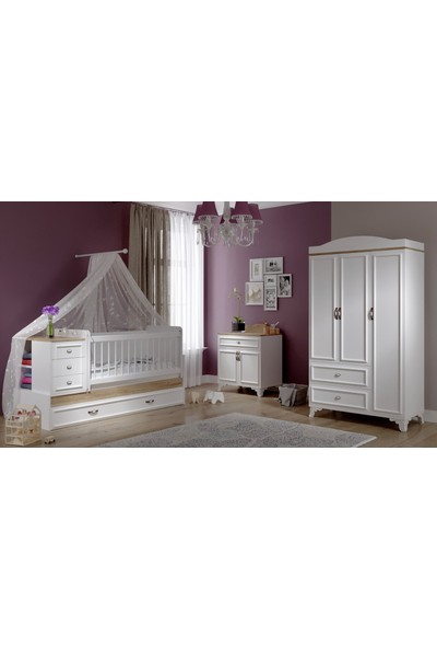 Baby Darling Mdf Lisa Büyüyen Bebek Odası Meşe