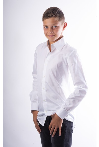 Altın Maske Erkek Çocuk Beyaz Gömlek