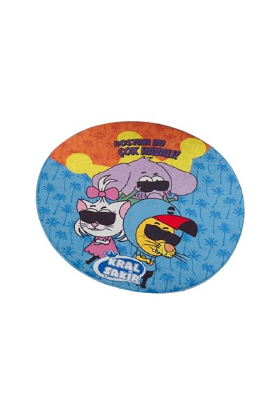 Hobby Kral Şakir Dostum Bu Çok Havalı Lisanslı Yuvarlak Paspas 80X80 cm Hobby Kral Şakir Dostum Bu Çok Havalı Lisanslı Yuvarlak Paspas 80X80 cm