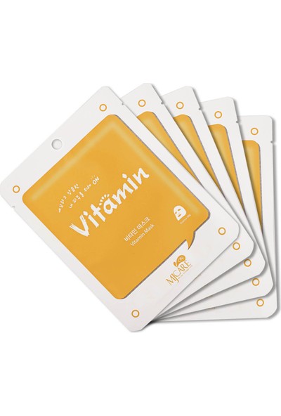 Mjcare On Vitamin Mask -Vitaminli Yüz Maskesi 5'li