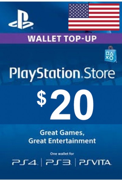 Playstation Psn Card 20$ / 20 Dolar (US) United States Playstation Psn Card 20$ / 20 Dolar (US) United States