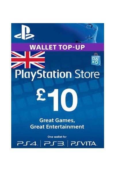 Playstation Psn Card 10 GBP / 10 Pound (UK) Unıted Kıngdom Playstation Psn Card 10 GBP / 10 Pound (UK) Unıted Kıngdom