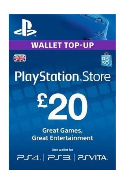 Playstation Psn Card 20 GBP / 20 Pound (UK) Unıted Kıngdom Playstation Psn Card 20 GBP / 20 Pound (UK) Unıted Kıngdom