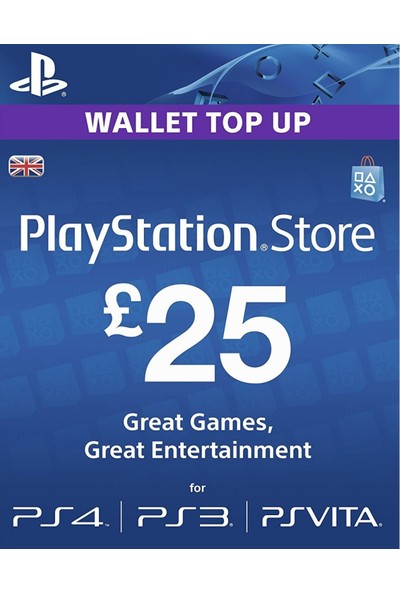 Playstation PSN Card 25 POUND(UK) United Kingdom Playstation PSN Card 25 POUND(UK) United Kingdom