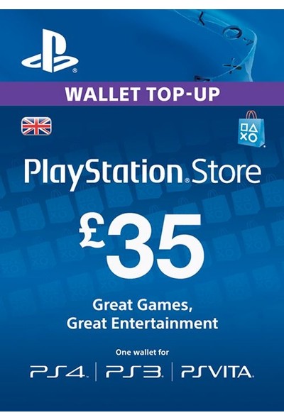 Playstation Psn Card 35 GBP / 35 Pound (UK) Unıted Kıngdom Playstation Psn Card 35 GBP / 35 Pound (UK) Unıted Kıngdom