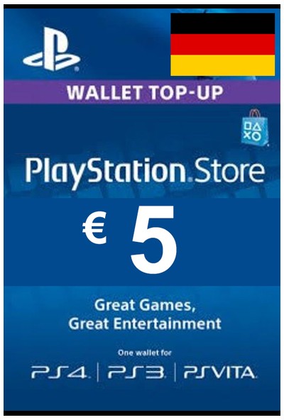 Playstation Psn Card 5 EUR / 5 EURO (DE) Germany Playstation Psn Card 5 EUR / 5 EURO (DE) Germany