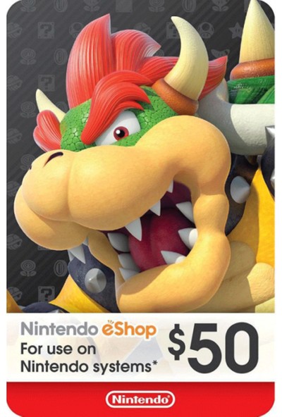 Nintendo Eshop Card Us 50$ (Us) United States Nintendo Eshop Card Us 50$ (Us) United States