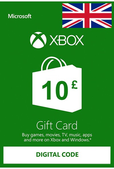Xbox Live Gift Card 10 GBP / 10 POUND (UK) United Kingdom Xbox Live Gift Card 10 GBP / 10 POUND (UK) United Kingdom