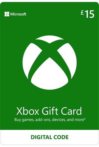 Xbox Live Gift Card 15 GBP / 15 POUND (UK) United Kingdom Xbox Live Gift Card 15 GBP / 15 POUND (UK) United Kingdom