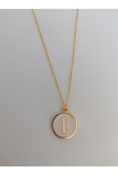 Melek Kara Sedef Harf Baskılı Kolye Melek Kara Sedef Harf Baskılı Kolye