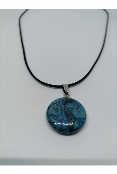 Melek Kara Dogal Tas Kolye