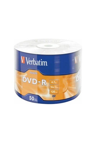 Verbatim 43791 Dvd-R 4,7 GB 16X 50 Li Spındle ( 1 Paket 50 Adet ) Verbatim 43791 Dvd-R 4,7 GB 16X 50 Li Spındle ( 1 Paket 50 Adet )
