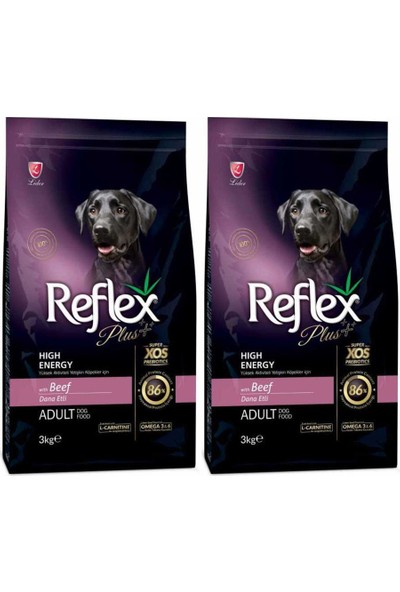 Reflex Plus Yüksek Aktiviteli Dana Etli Yetişkin Köpek Maması 3 kg 2 Adet Reflex Plus Yüksek Aktiviteli Dana Etli Yetişkin Köpek Maması 3 kg 2 Adet
