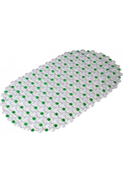 Cimide Pvc Banyo Paspası Kabarcıklı Şeffaf Kaymaz Vakumlu 65 x 35 cm