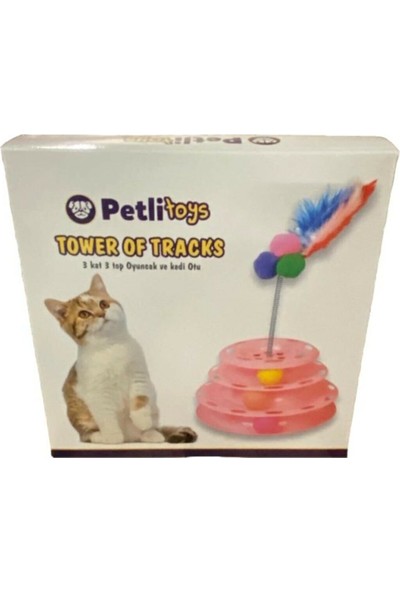 Petlid - Petli Toys 3 Kat 3 Top Oyuncak ve Kedi Otu