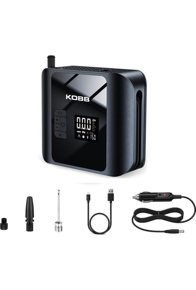 Kobb KB420 12VOLT / Şarjlı Li-Ion 150 Psı Taşınabilir Dijital Basınç Göstergeli LED Aydınlatmalı Akıllı Lastik Şişirme Pompası + Sos Kobb KB420 12VOLT / Şarjlı Li-Ion 150 Psı Taşınabilir Dijital Basınç Göstergeli LED Aydınlatmalı Akıllı Lastik Şişirme Pompası + Sos