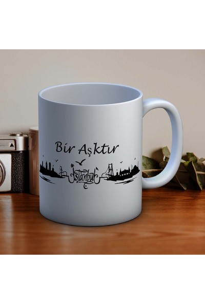 Shiva Hediyelik ve Baskı Çözümleri Bir Aşktır Istanbul Silüet Kupa