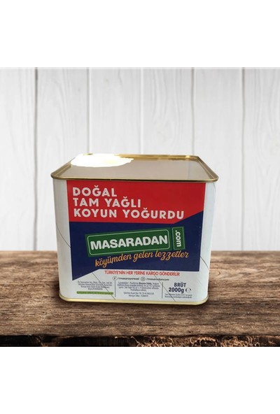 Masara Yöresel Tam Yağlı Koyun Yoğurdu Teneke 2 kg Masara Yöresel Tam Yağlı Koyun Yoğurdu Teneke 2 kg