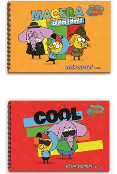 Kral Şakir Spiralli Resim Defteri 25 x 35 cm 2'li