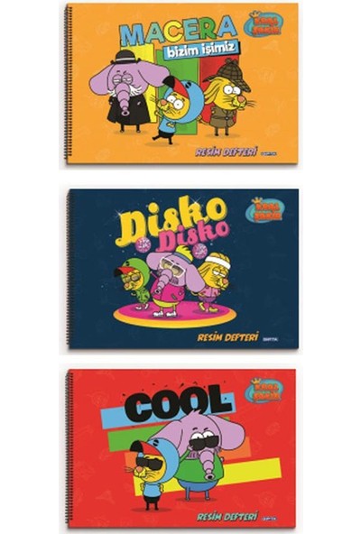 Kral Şakir Spiralli Resim Defteri 15 Yaprak 25 x 35 cm 3'lü