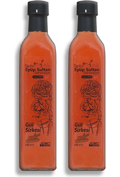 Tarihi Eyüp Sultan Baharatçısı Ikili Doğal Gül Sirkesi