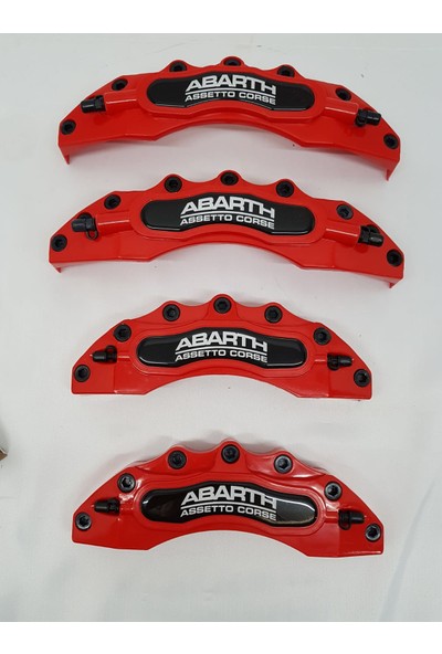 Duru Doruk Kaliper Kapağı Abarth Kırmızı Renk 4'lü Set Siyah Plasto Logo Duru Doruk Kaliper Kapağı Abarth Kırmızı Renk 4'lü Set Siyah Plasto Logo