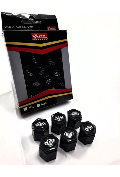 Duru Doruk Kia Siyah Abs Bijon Kapağı 17 mm Kabartma Yazılı 20 Adet Duru Doruk Kia Siyah Abs Bijon Kapağı 17 mm Kabartma Yazılı 20 Adet