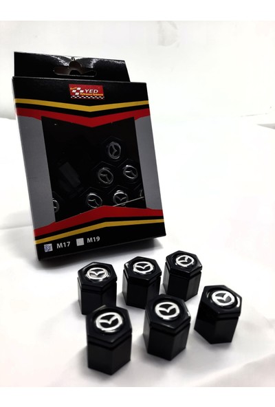 Duru Doruk Mazda Siyah Abs Bijon Kapağı 17 mm Kabartma Yazılı 20 Adet Duru Doruk Mazda Siyah Abs Bijon Kapağı 17 mm Kabartma Yazılı 20 Adet
